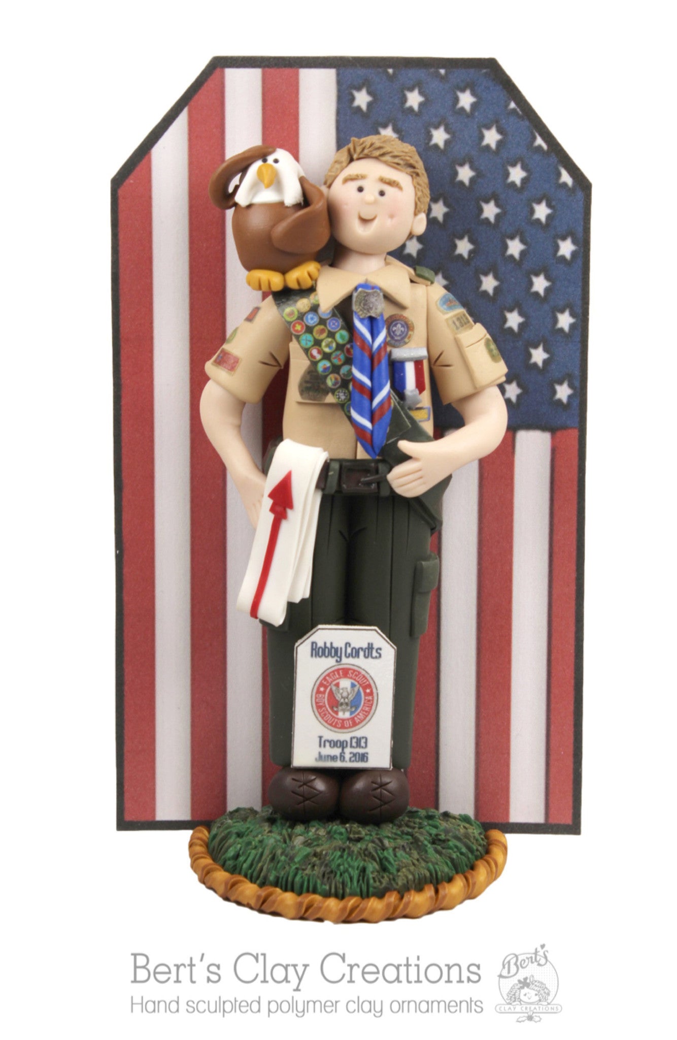 Custom Eagle Scout Cake Topper by Bert’s Clay Creations – Bert's Clay ...